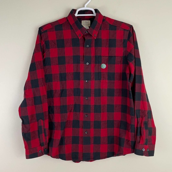 L.L. Bean | Shirts | Ll Bean Button Down Buffalo Plaid Flannel Shirt Traditional Fit Mens M Reg ...